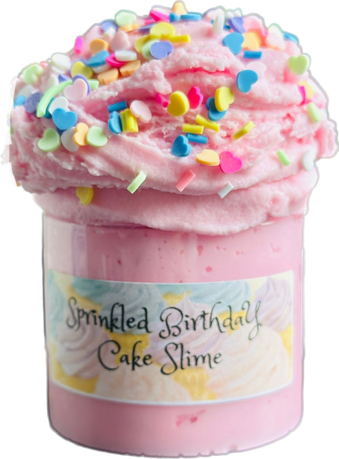 Sprinkled Birthday Cake Slime - Etsy