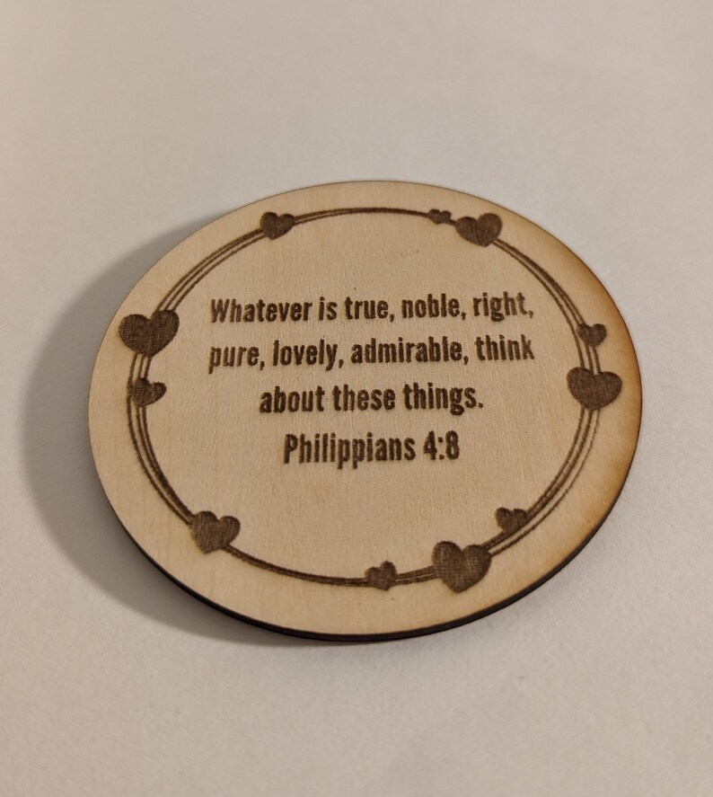 Philippians 4:8 Bible Verse Fridge Magnet - Etsy