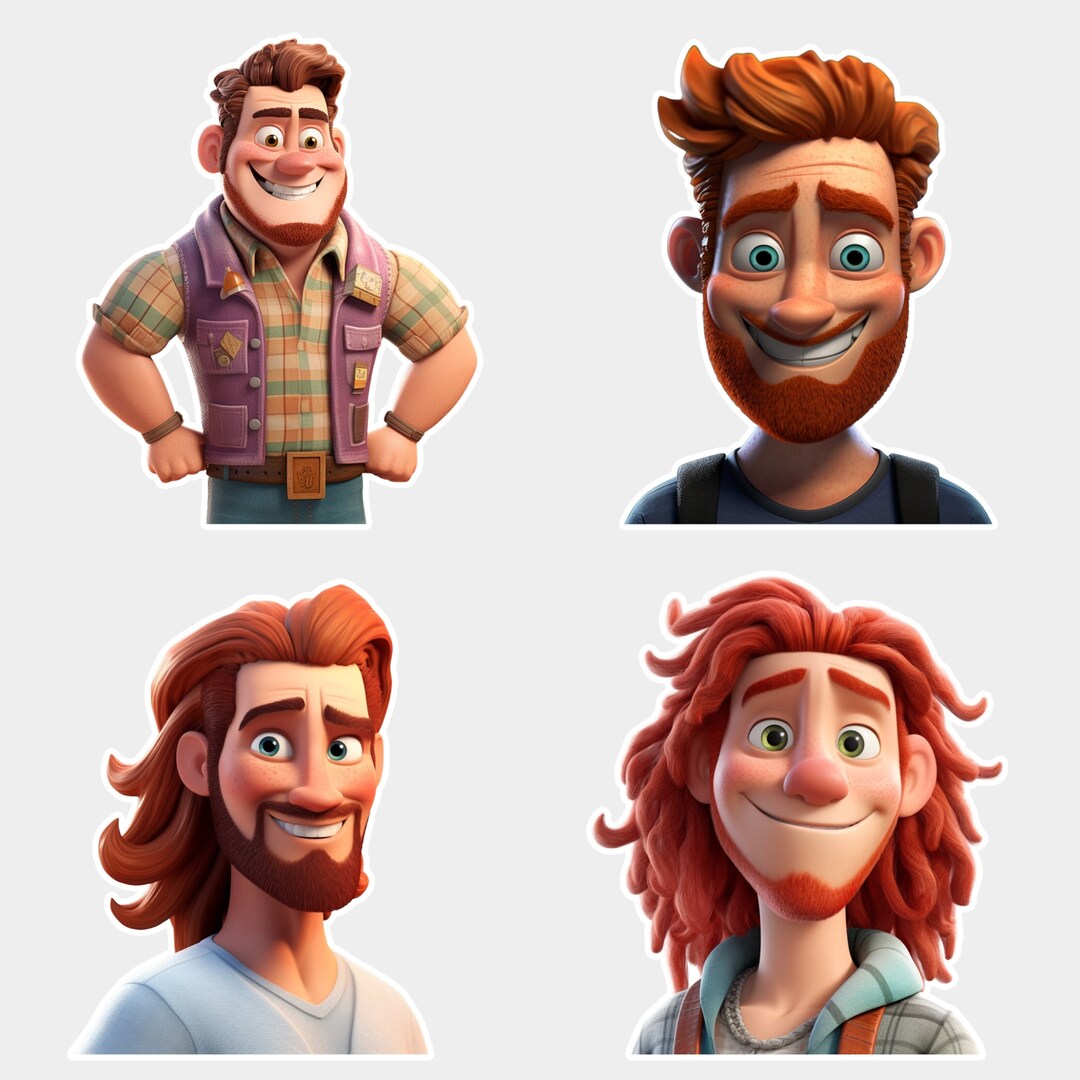 Redhead Man Clipart Boy Clipart 12 PNG Bundle Man Clipart - Etsy