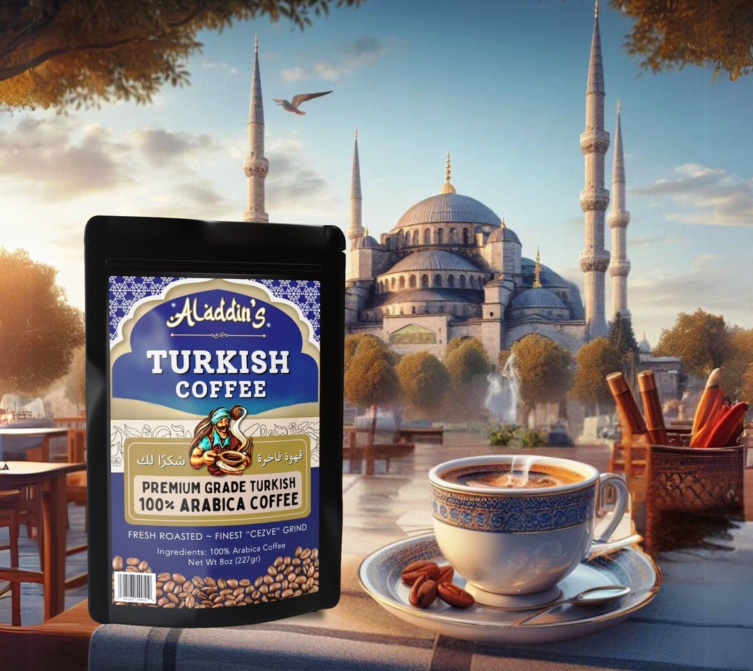 Aladdin's TURKISH Coffee, Authentic, Roasted-to-order, 100% Arabica ...
