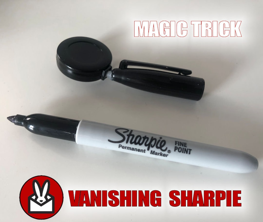 Sharpie Vanish Magic Trick Vanishing Pen Reel Pull Disappearing Black ...