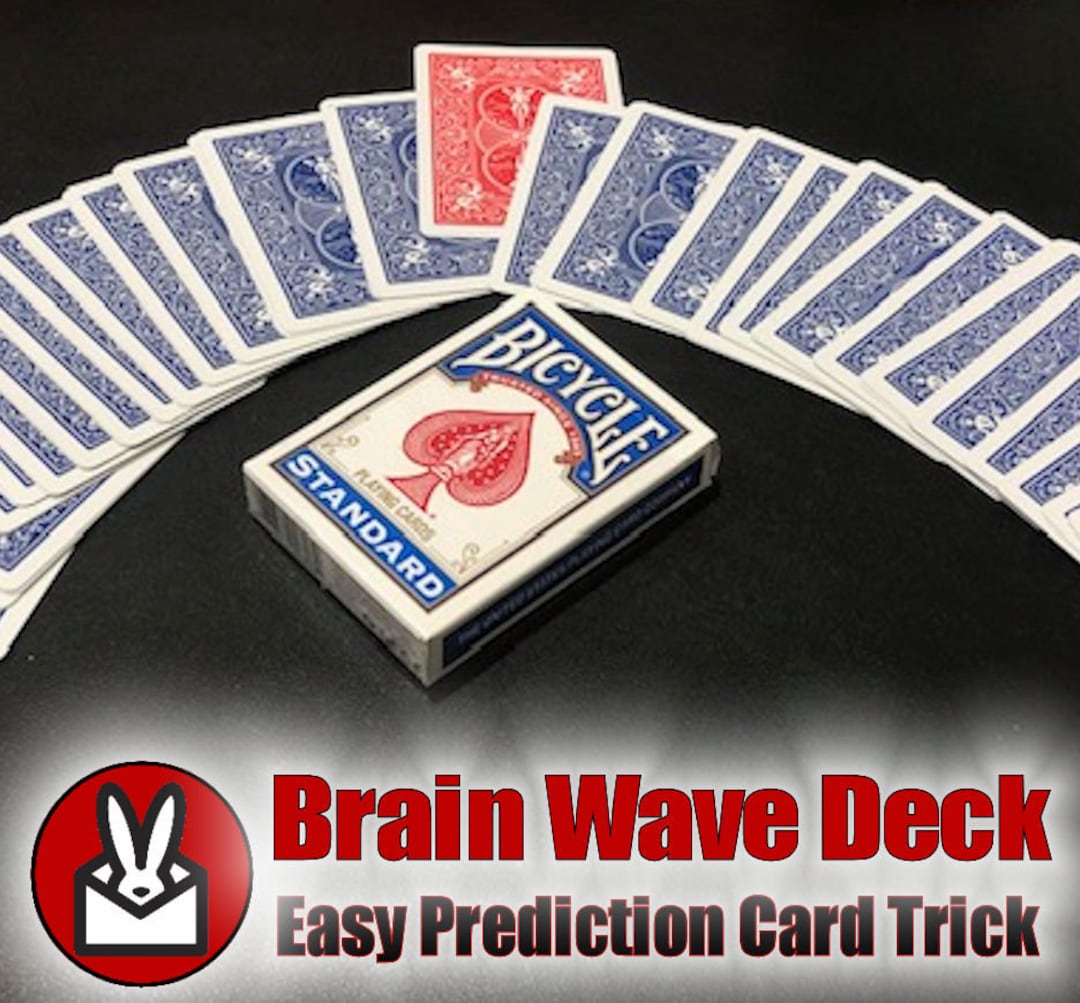 BRAIN WAVE DECK Mental Magic Card Trick Roughed Gimmicked Bicycle Deck ...