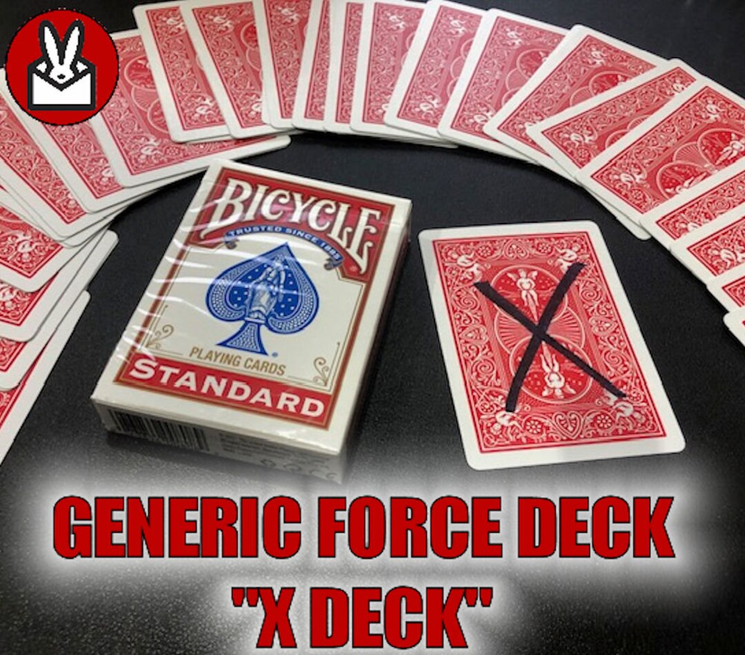 GENERIC FORCE DECK X Card Influence Rough and Smooth Magic Trick Deck ...