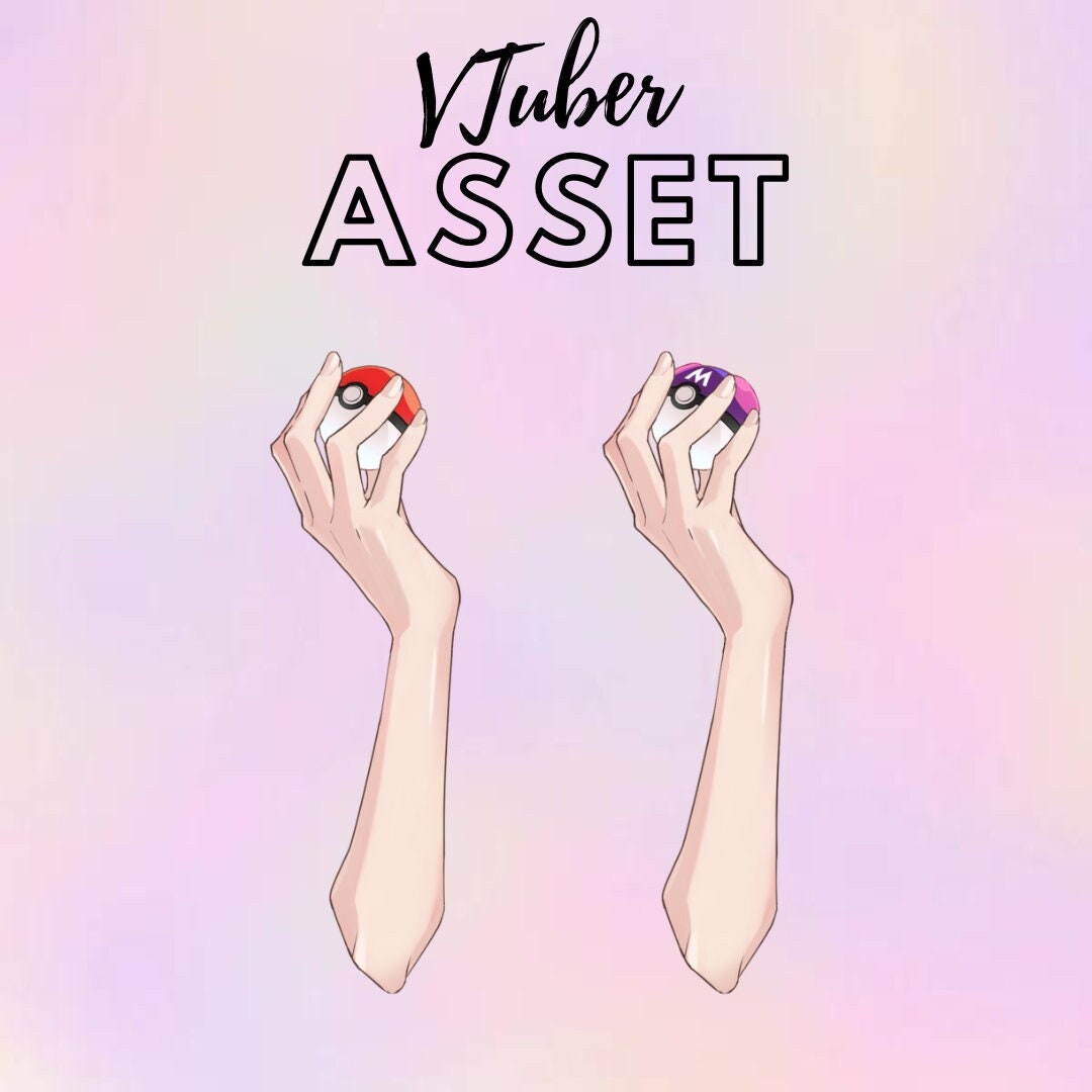 Vtuber Asset Hand Asset Pokeball 2 Variations - Etsy