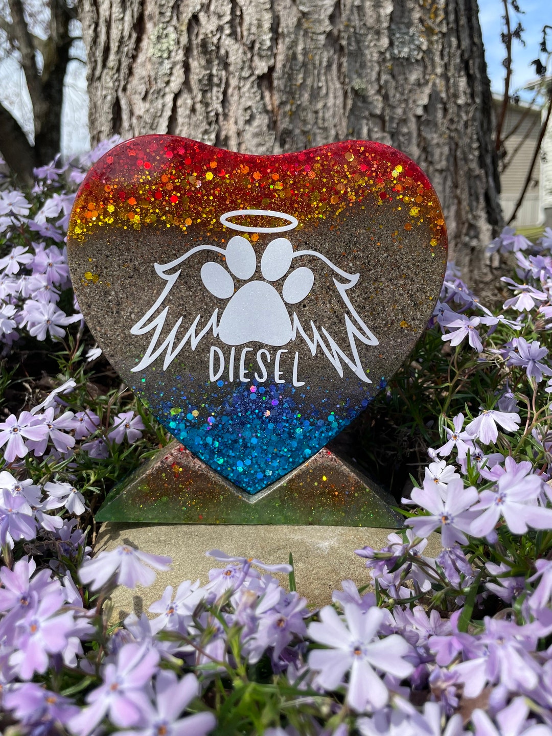 Rainbow Bridge Cremation Memorial Custom Pet Memorial Stone - Etsy