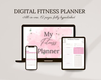 Printable Health and Fitness Planner. Size A4. Workout - Etsy