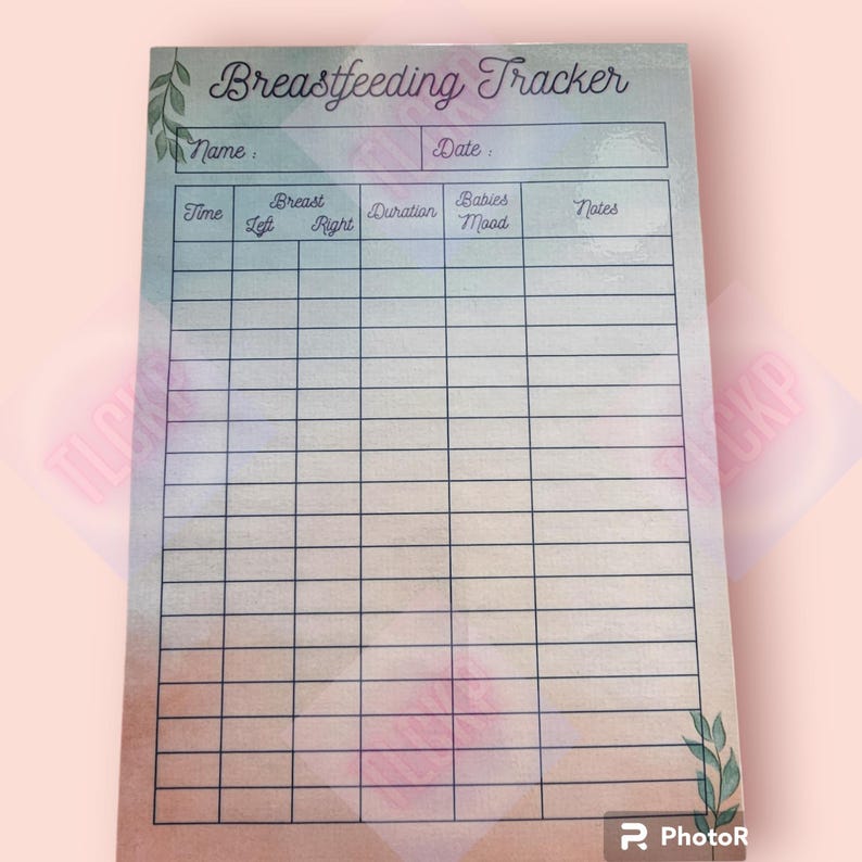 Breastfeeding Tracker, Laminated, Tracker With Whiteboard Pen - Etsy