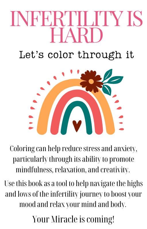 Infertility Coloring Book IVF Coloring Journalprintable Infertility ...