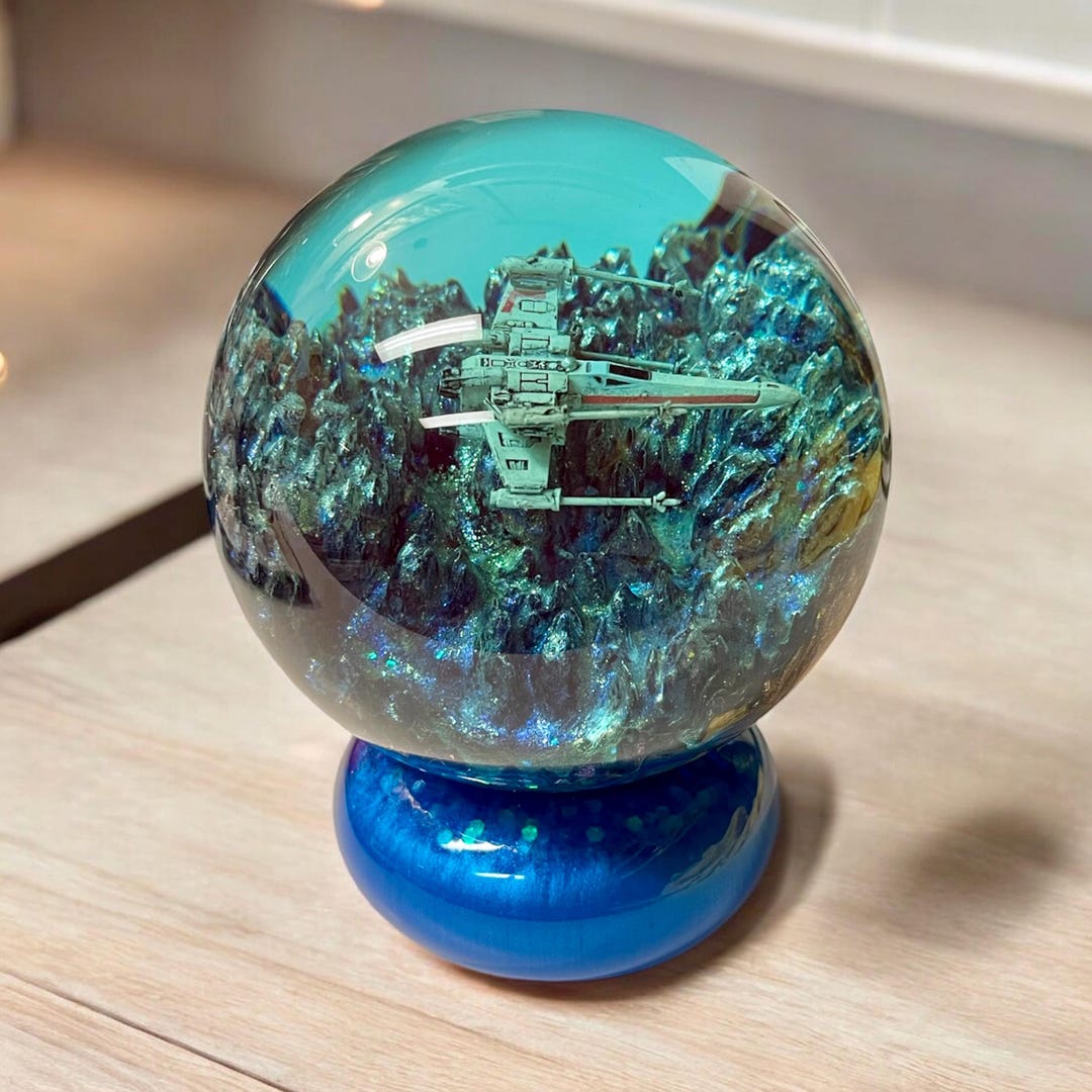 Star Wars X-wing Epoxy Sphere With Stand. 4.25” in Diameter. Ultra ...