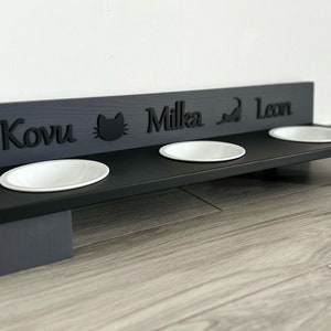Personalized Cat Buffet Name Stand for Bowls Bar for Cats - Etsy