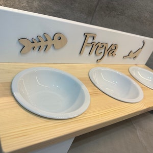 Personalized Cat Buffet Name Stand for Bowls Bar for Cats - Etsy