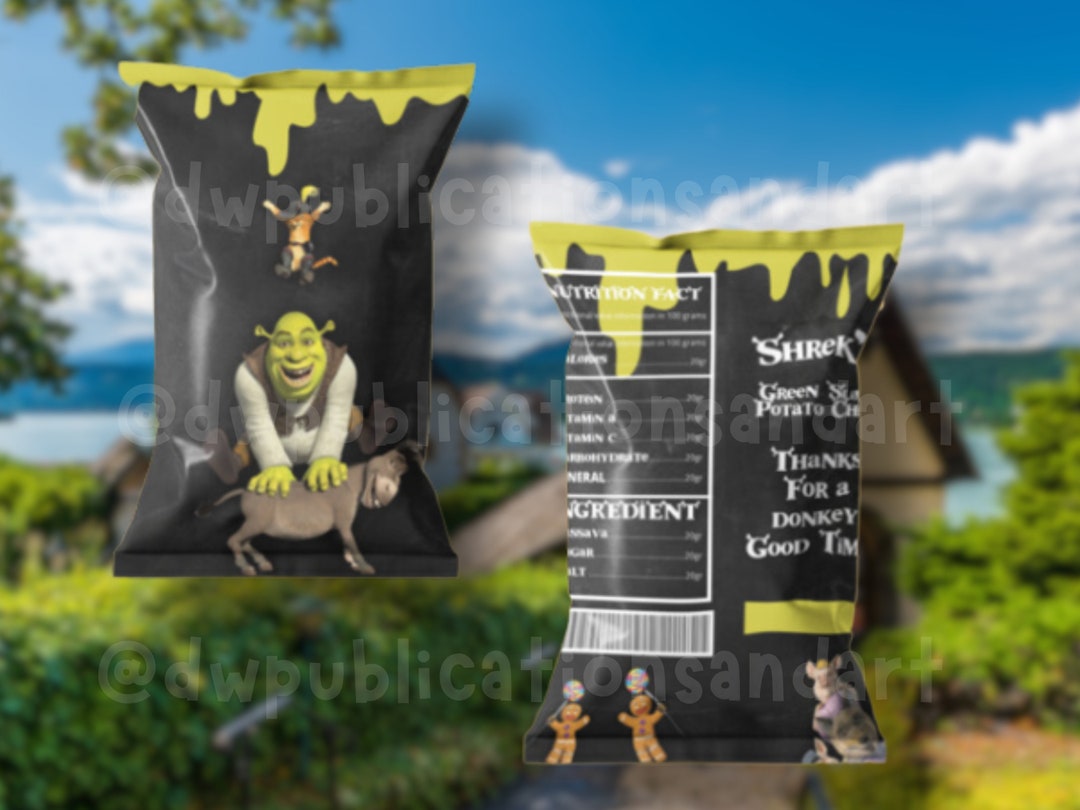 Shrek Chip Bag Shrek Party Bag Shrek Party Chip Bag Shrek Birthday ...