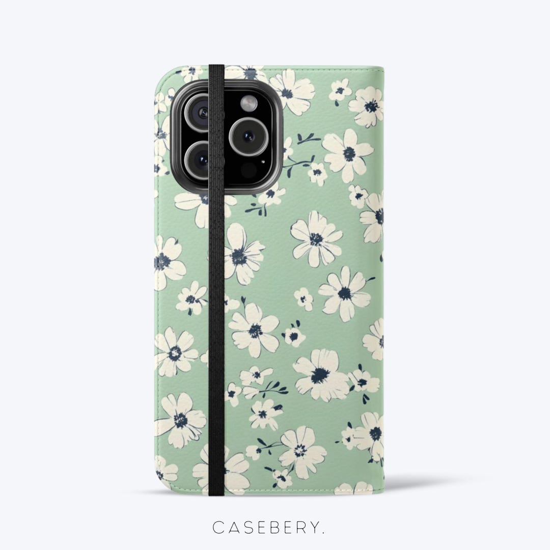 Tiny Flower Flip Phone Case for iPhone 11, 12, 13, 14, 15, 16, Pro Max ...