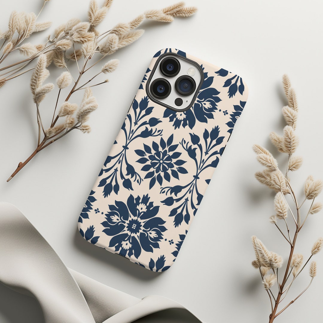 Elegant iPhone Case Fancy Floral Motifs Cell Phone Case for iPhone 8, X ...