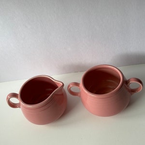 Vintage Fiestaware Rose Cream and Sugar Set (no Lid), Vintage ...