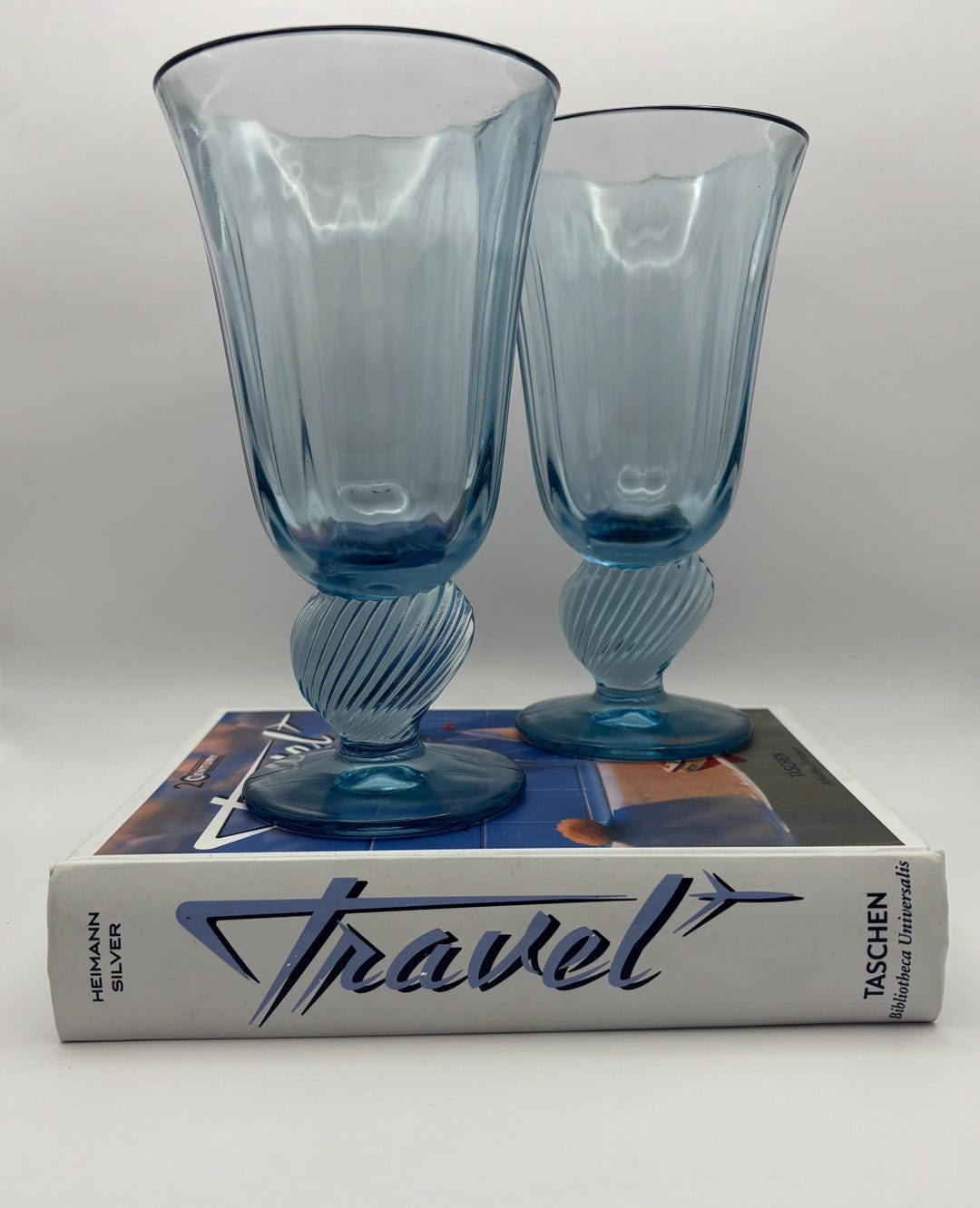 Vintage Fostoria Captiva Seashell Glass Set of 2, Vintage Blue ...