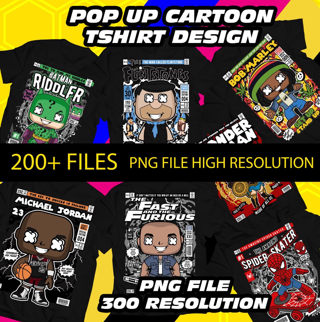 Pop up Cartoon 200+cartoon Retro Cartoon Png File Ready to Download - Etsy