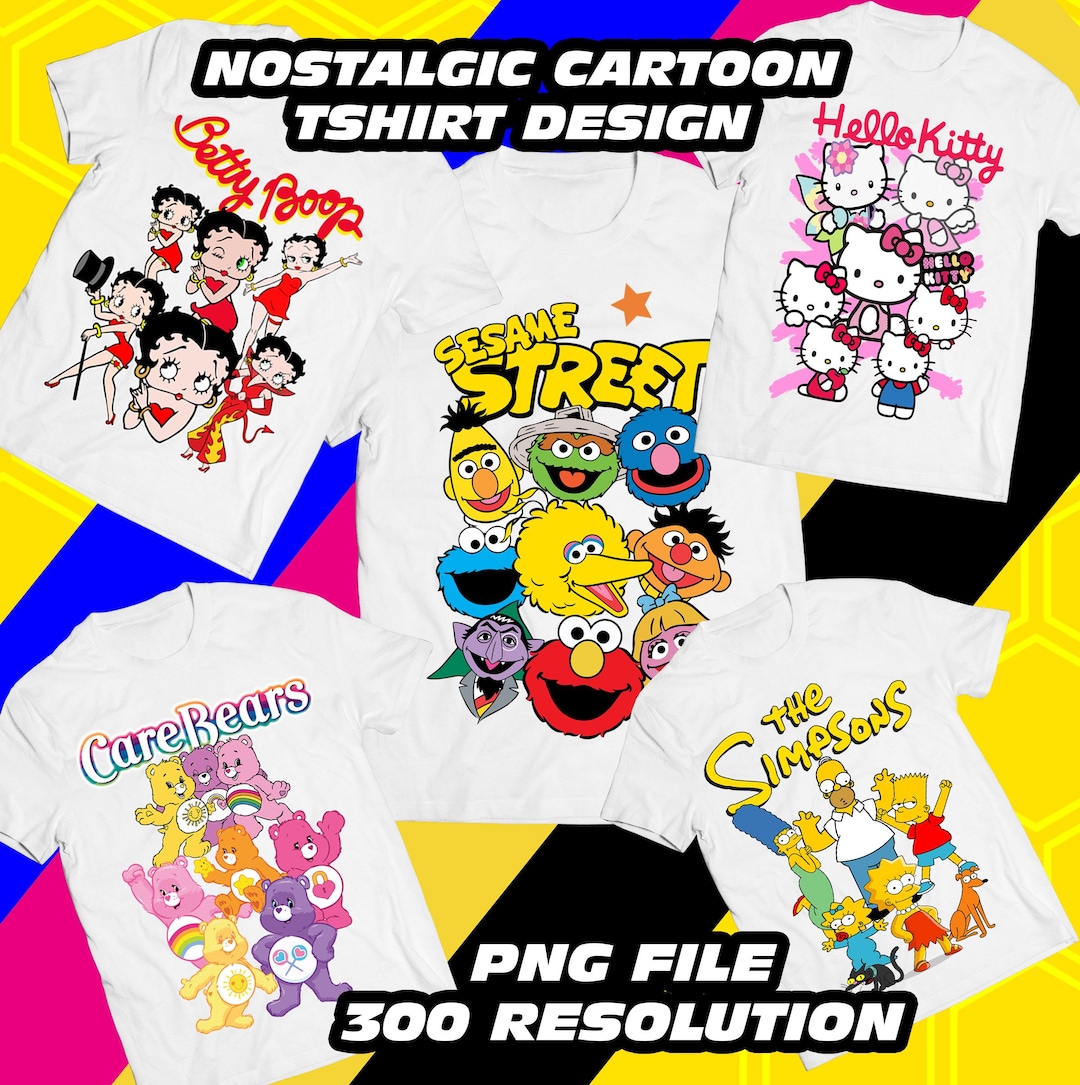 Retro Cartoon Png Bundle, Cartoon Design Png,80s & 90s Cartoon SVG ...