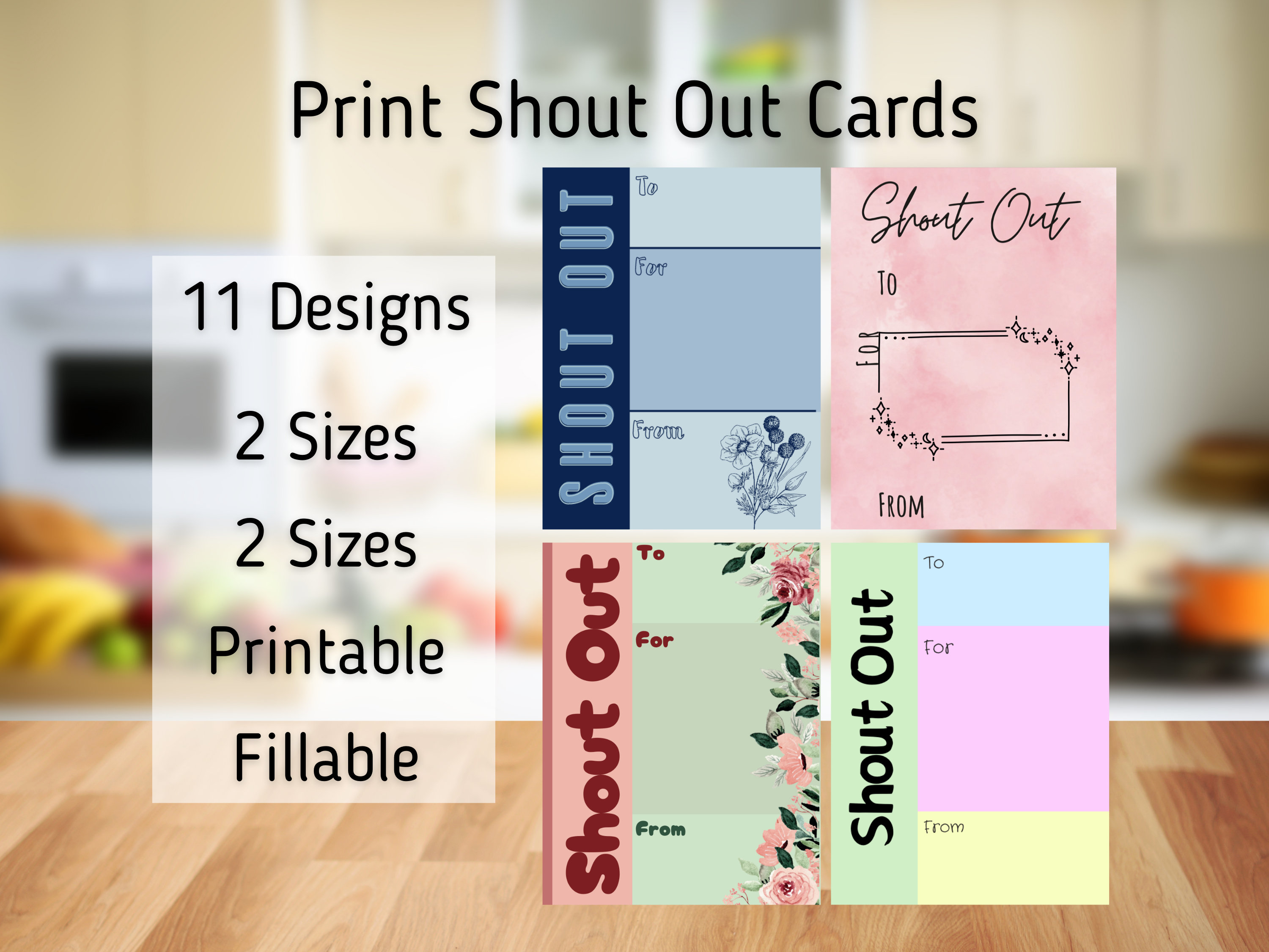 Shout Out Card Student Work Colleagues Compliment Card Award Printable ...