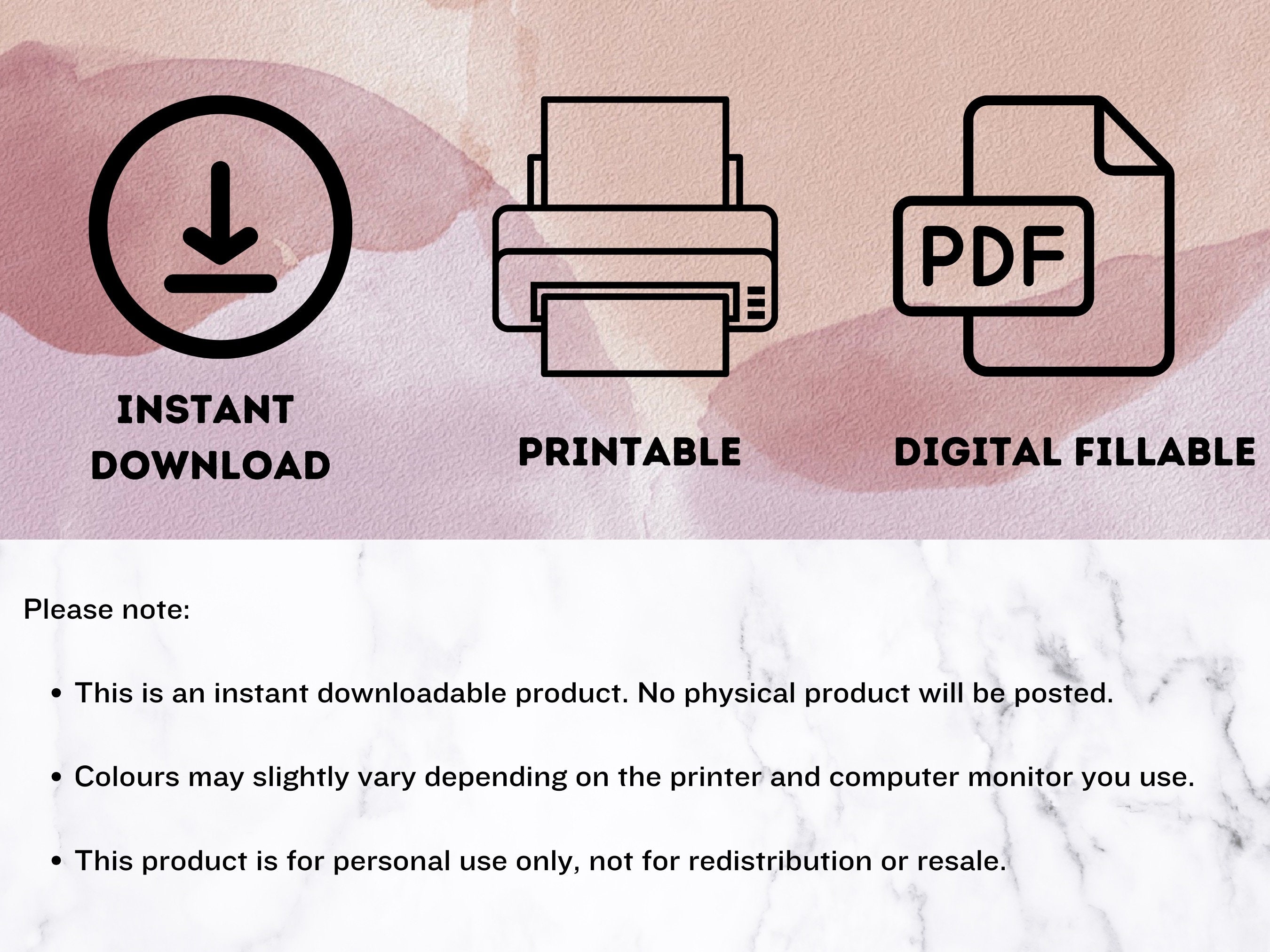 Note Pad | Digital | Fillable | Printable | Lined and Unlined Included ...