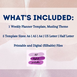 Mushlings Weekly Planner Template | Digital | Fillable | Printable ...