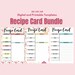 Recipe Card Bundle 3 Design Options 3 Size Templates A6 - Etsy