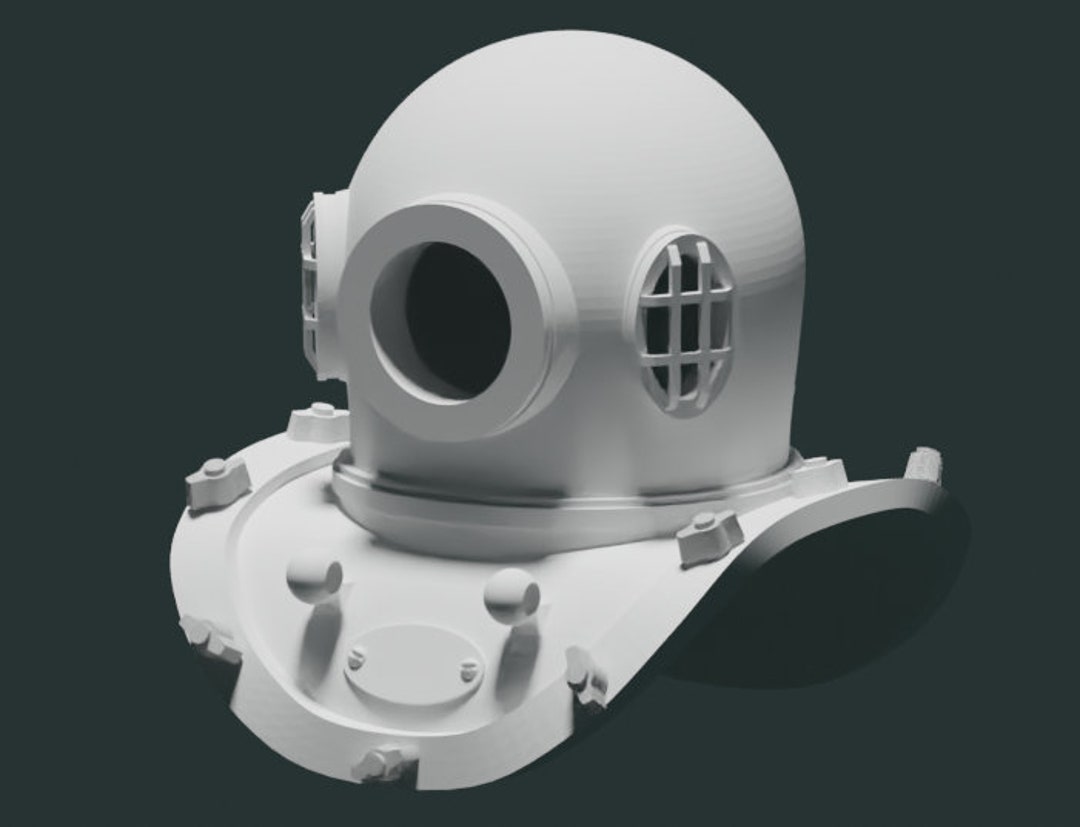 Classic Styled Deep Sea Diver Helmet STL for 3D Printing - Etsy