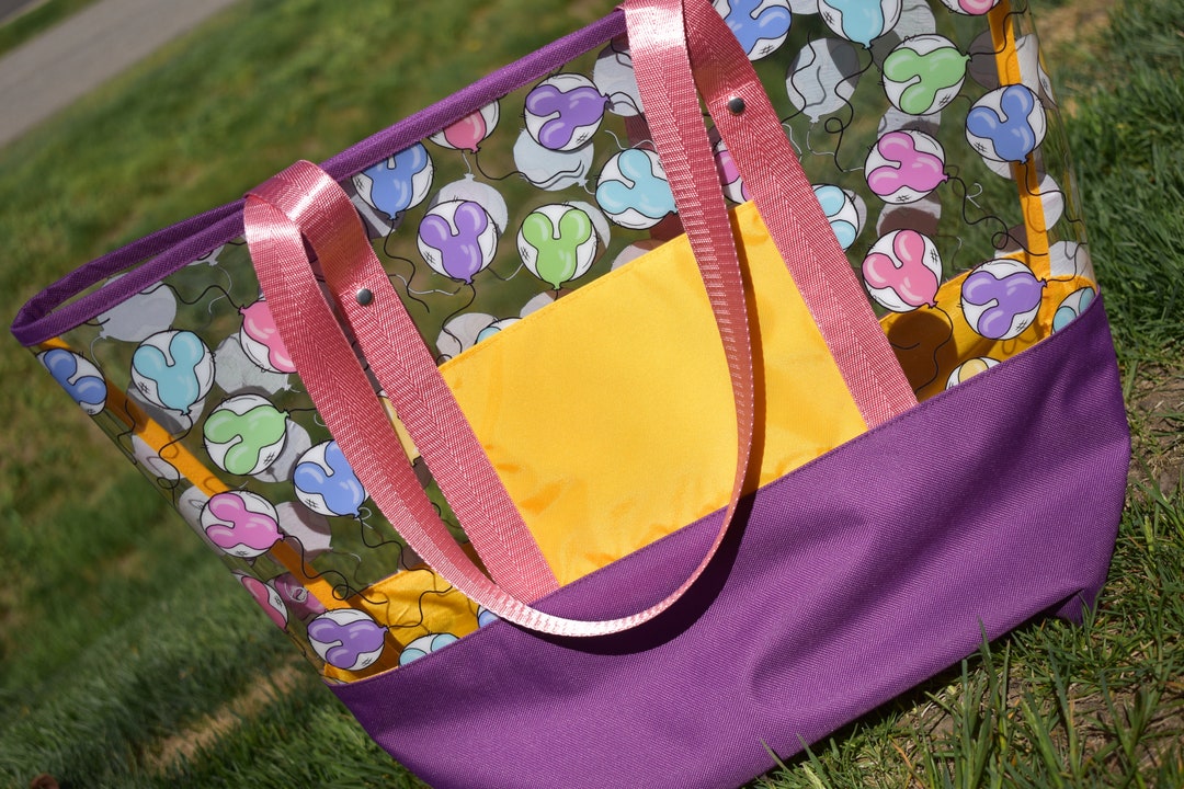 Mickey Balloon Pool Bag, Clear Vinyl Pool Bag, Mickey Beach Tote ...