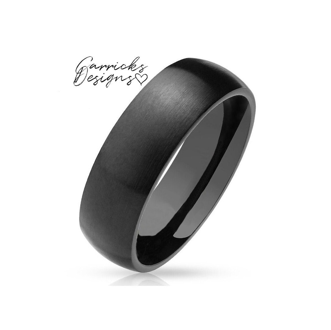 6mm Men's Matte Black Wedding Ring or Promise Ring Promise Ring Guys ...
