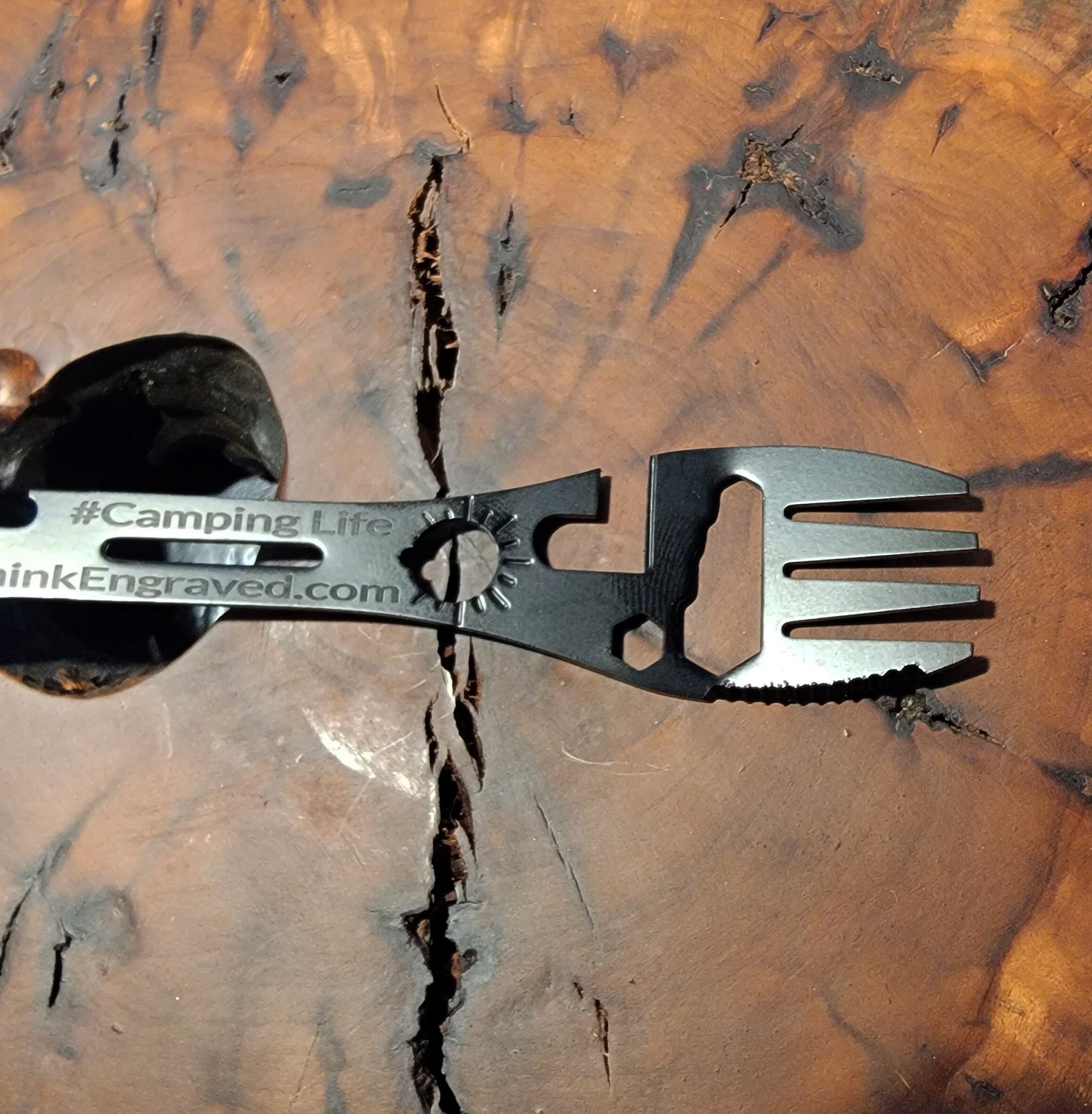 Personalized 12 IN 1 Camping Spoon, Fork Multi Tool With a Wrench Knife ...