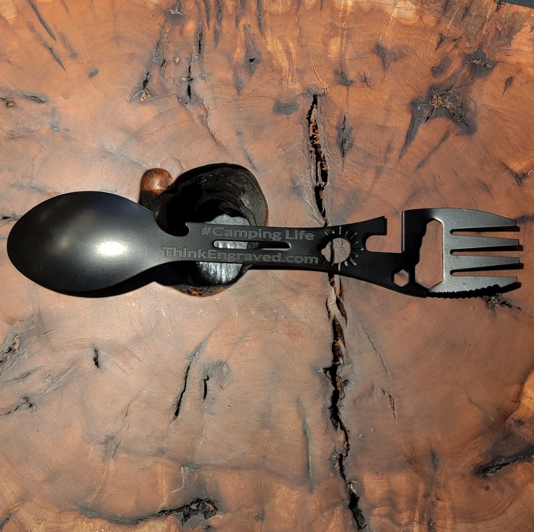 Personalized 12 IN 1 Camping Spoon, Fork Multi Tool With a Wrench Knife and More - Etsy