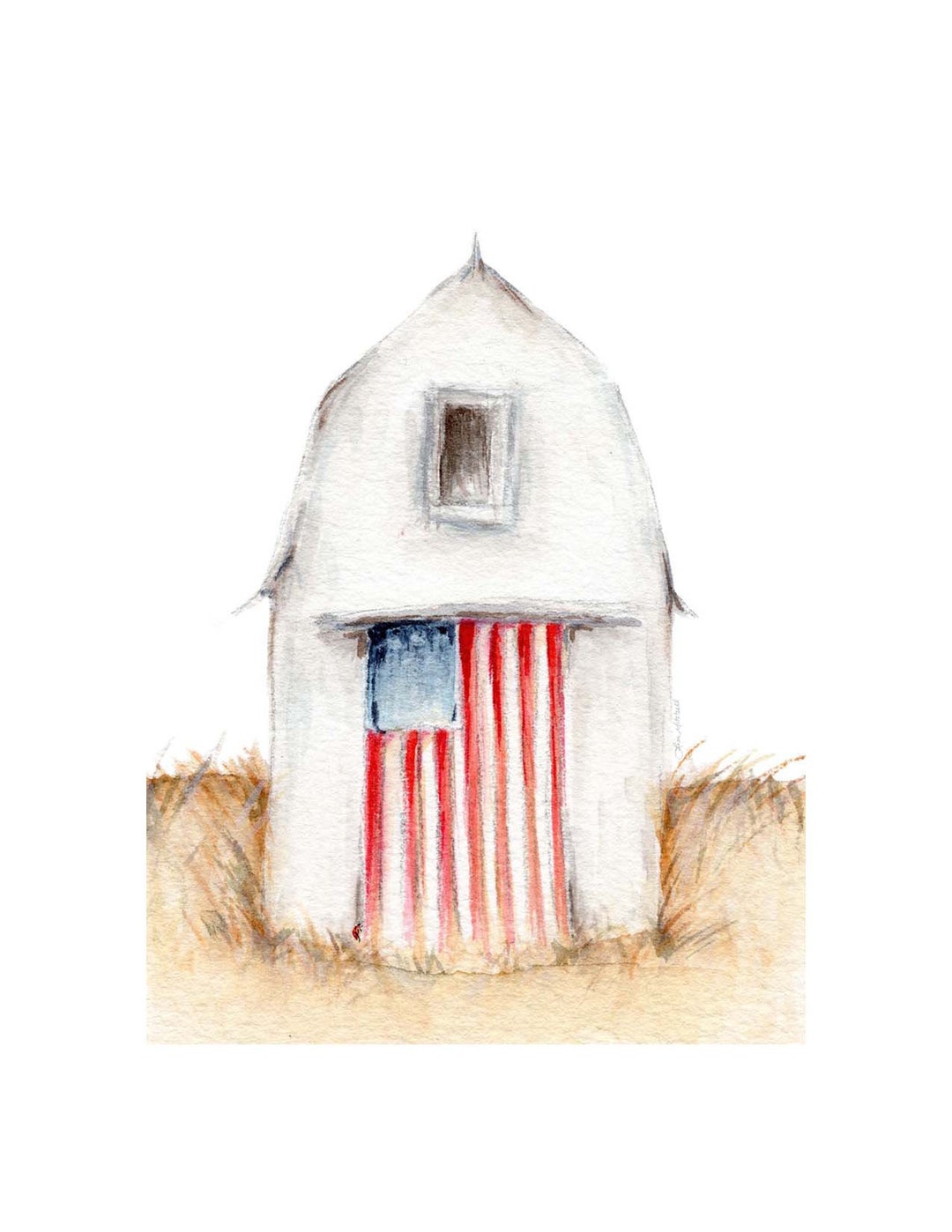 Barn and American Flag Digital Download 8x10 and 4.25x5.5 Files ...