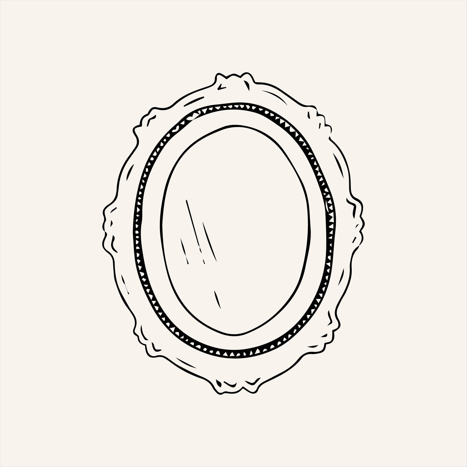 Hand Drawn Vintage Frames | Set of 5 Antique Frame Graphics ...