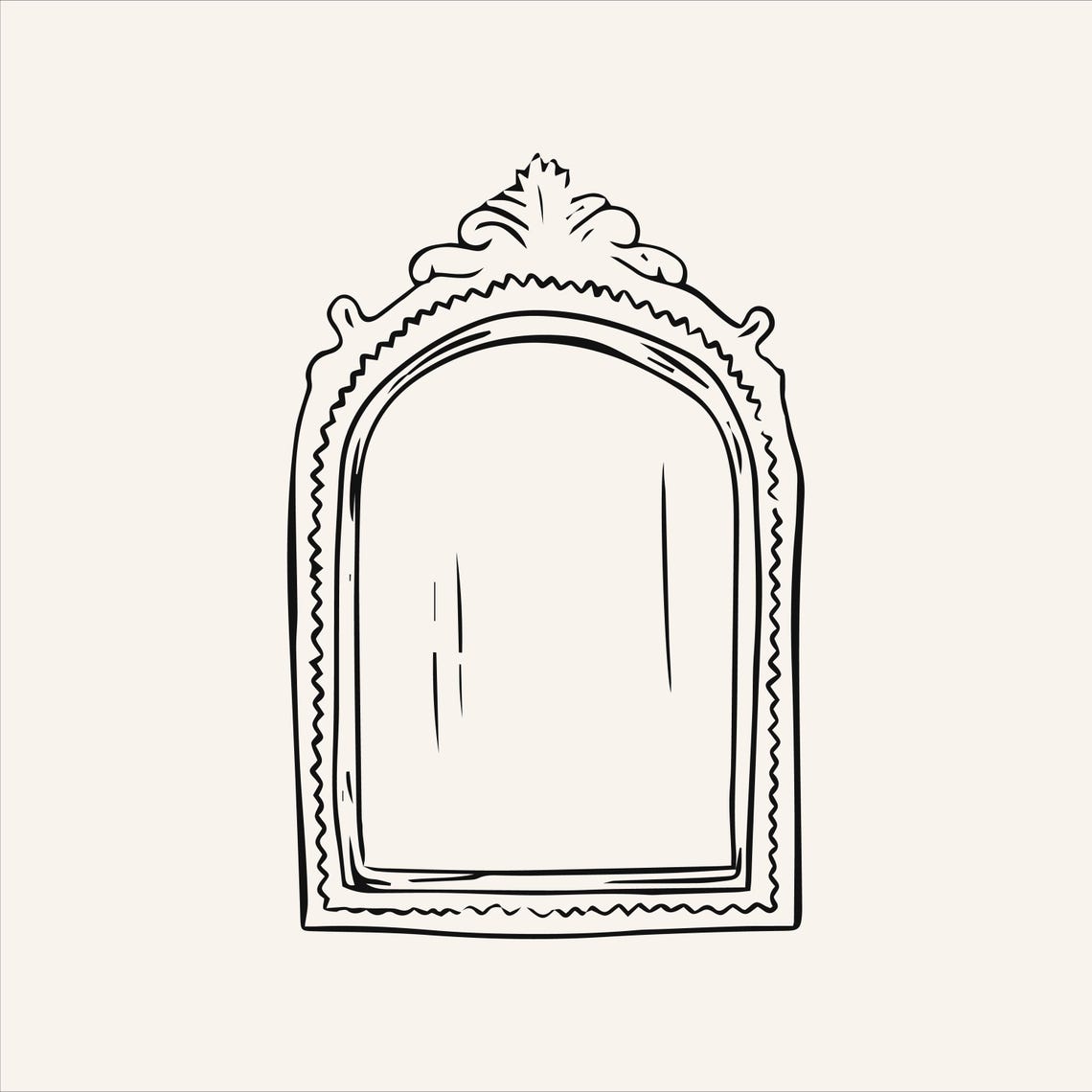 Hand Drawn Vintage Frames | Set of 5 Antique Frame Graphics ...