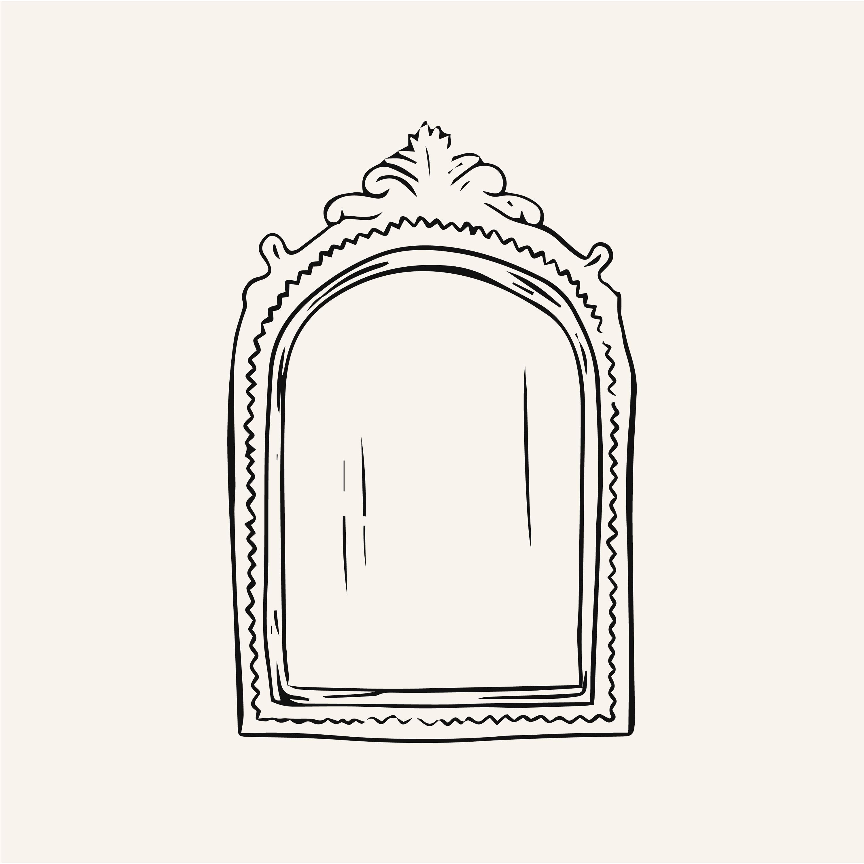 Hand Drawn Vintage Frames | Set of 5 Antique Frame Graphics ...