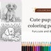 Multiple Cute Puppy's Coloring Pages for Kids - Etsy