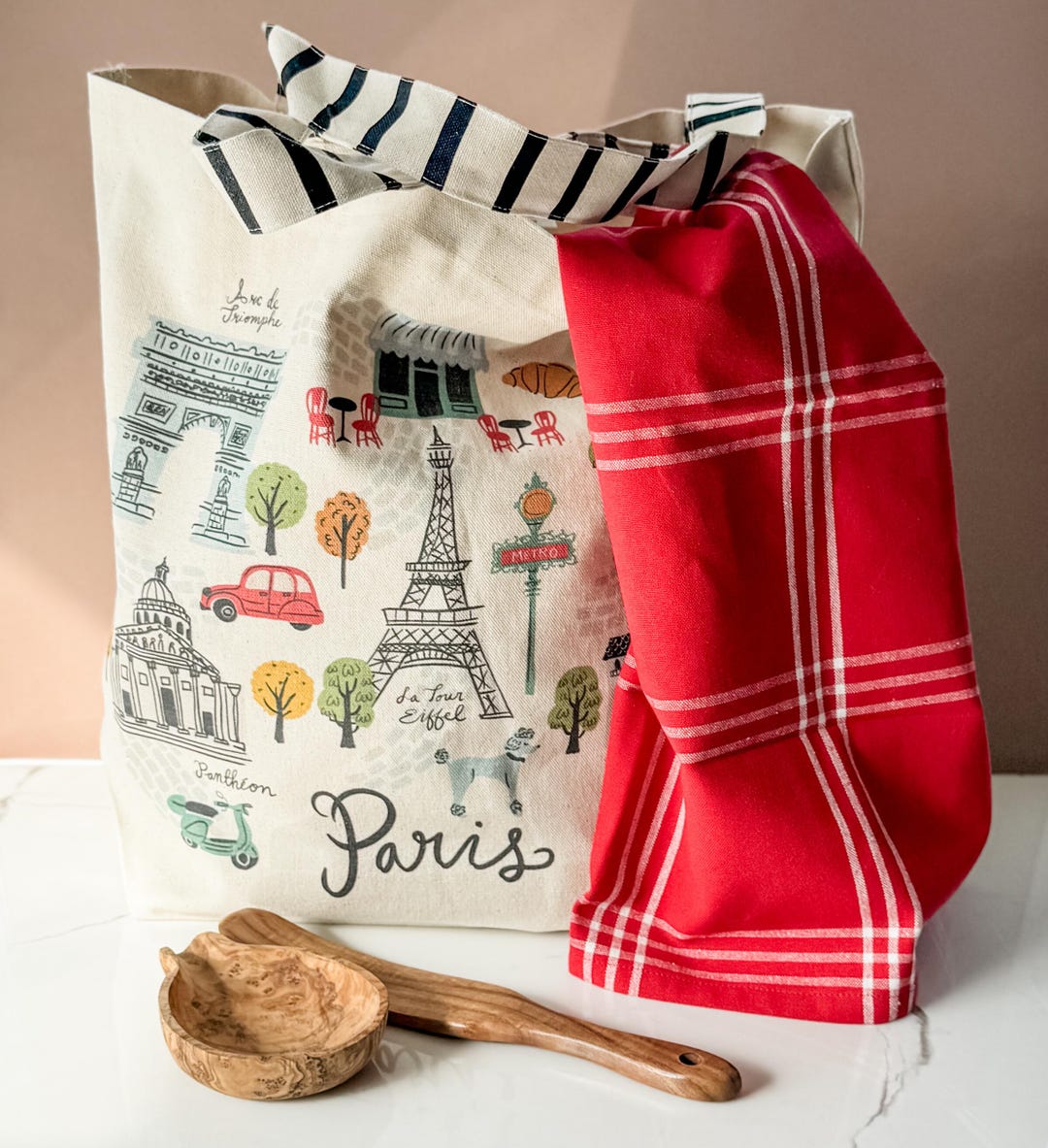 Paris Cooking Present French Decor Kitchen Collection Shopping Tote ...