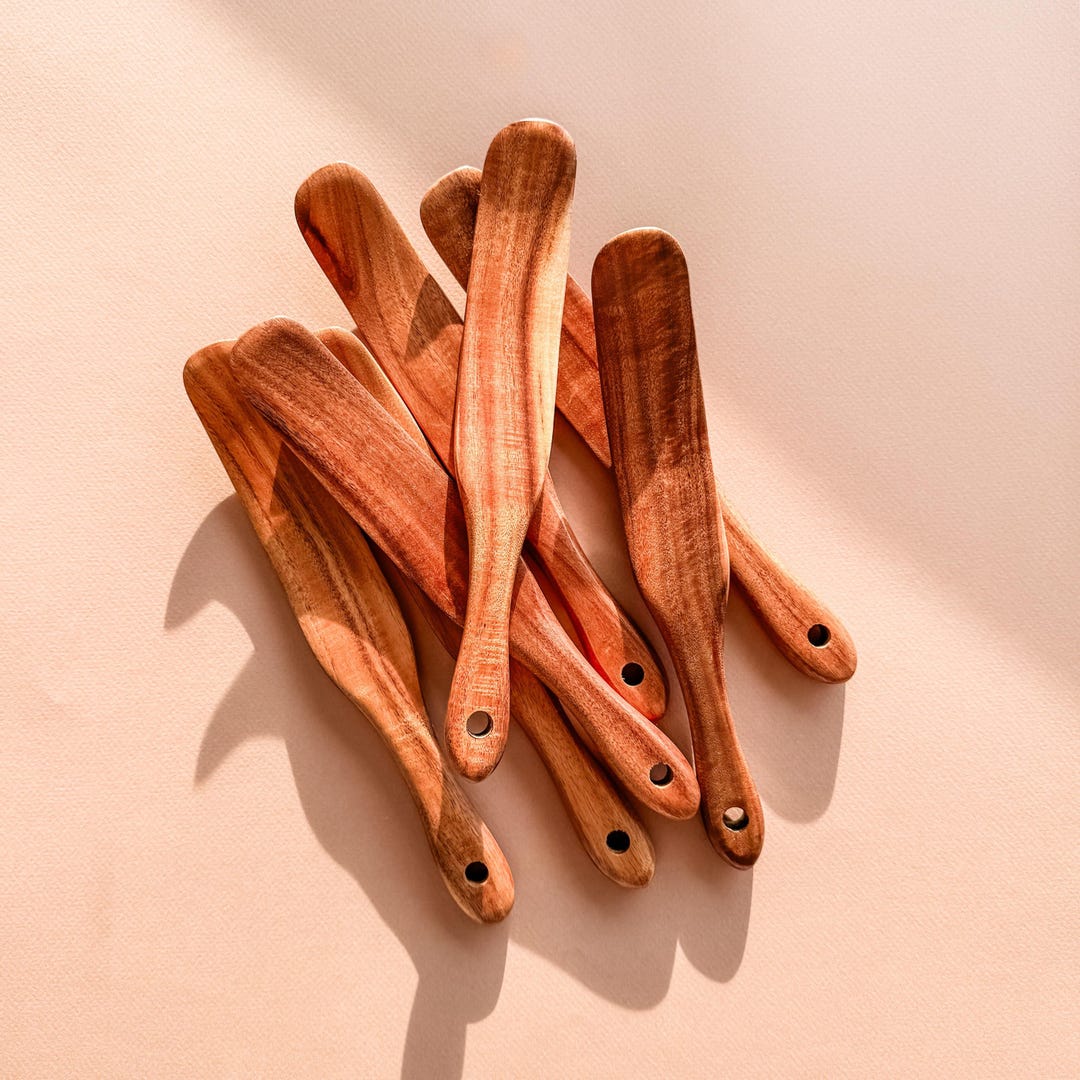 Teakwood Stirring Spatula for Sourdough Starter Bread Gift Mom Wooden ...