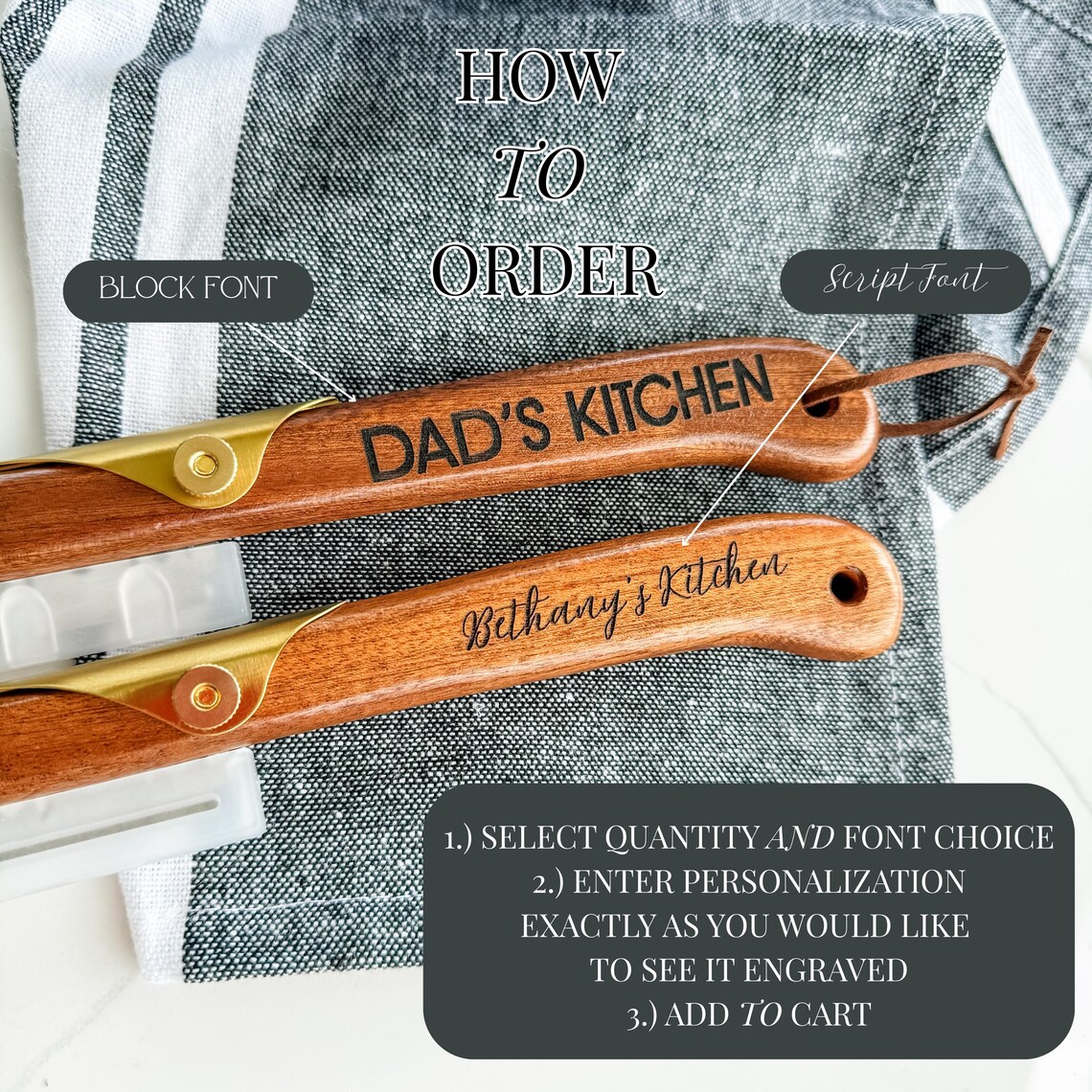 Custom Bread Lame Baking Gift Set for Dad Kitchen Gifts for Bread Baker ...