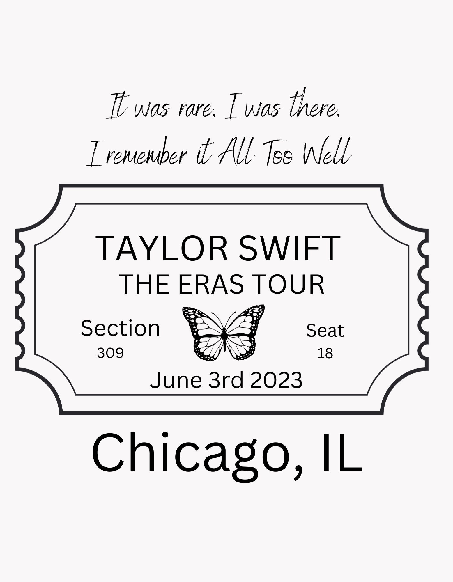 Concert Ticket Sublimation - Etsy