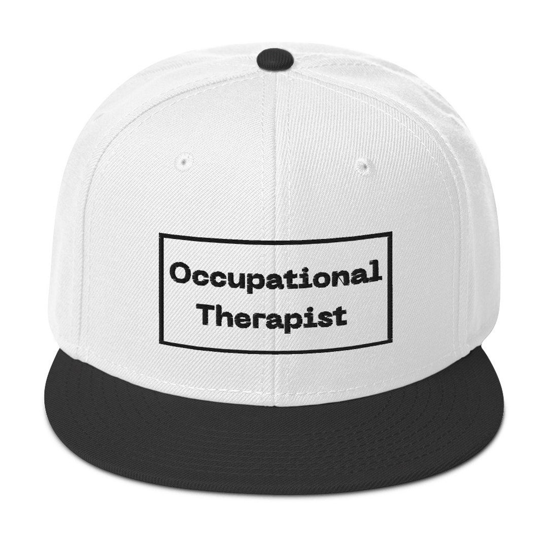 OT Snapback Hat, Occupational Therapist Minimalist Cap, OT Visor, Hat ...