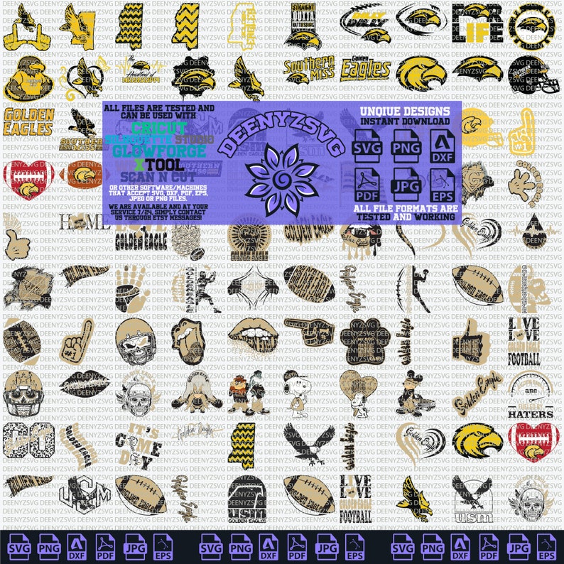 Golden Eagles SVG, Southern Miss SVG, University, College, Football ...