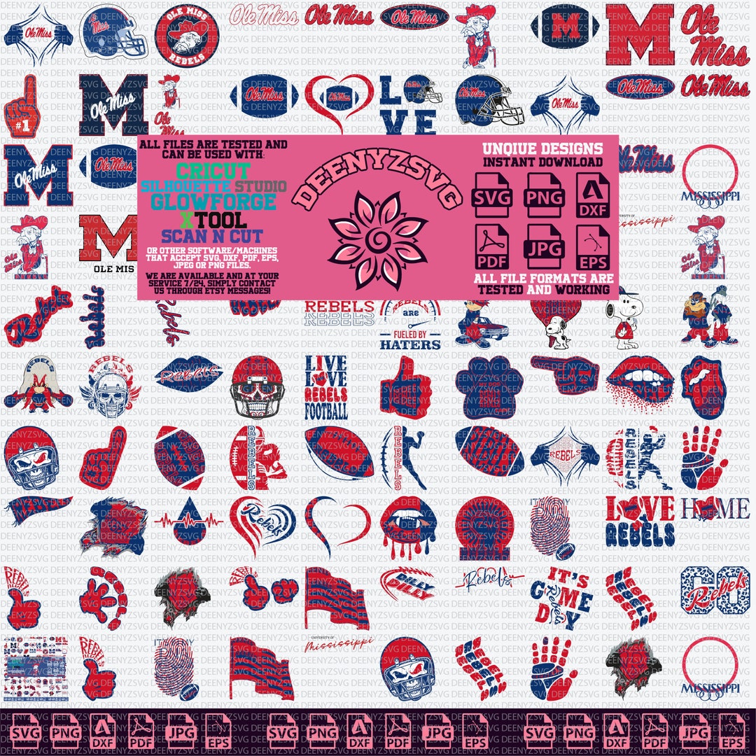 Rebels SVG, Ole Miss SVG, University, College, Football, Basketball ...