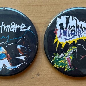 NIGHTMARE Japanese Hardcore Punk Pin Badge Button Gauze Defector ...