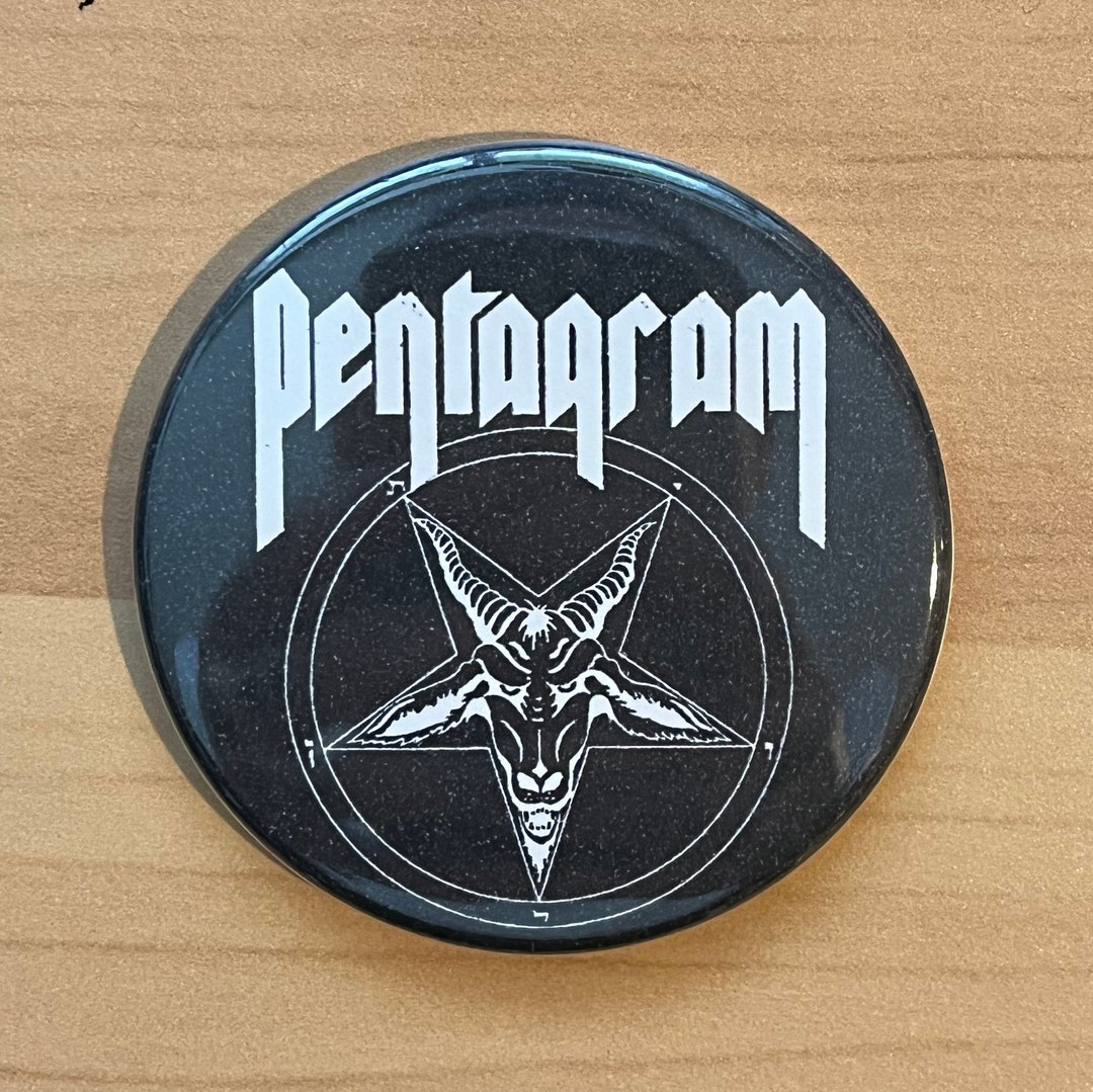 PENTAGRAM Doom Metal Heavy Rock Pin Badge Button Saint Vitus Candlemass ...