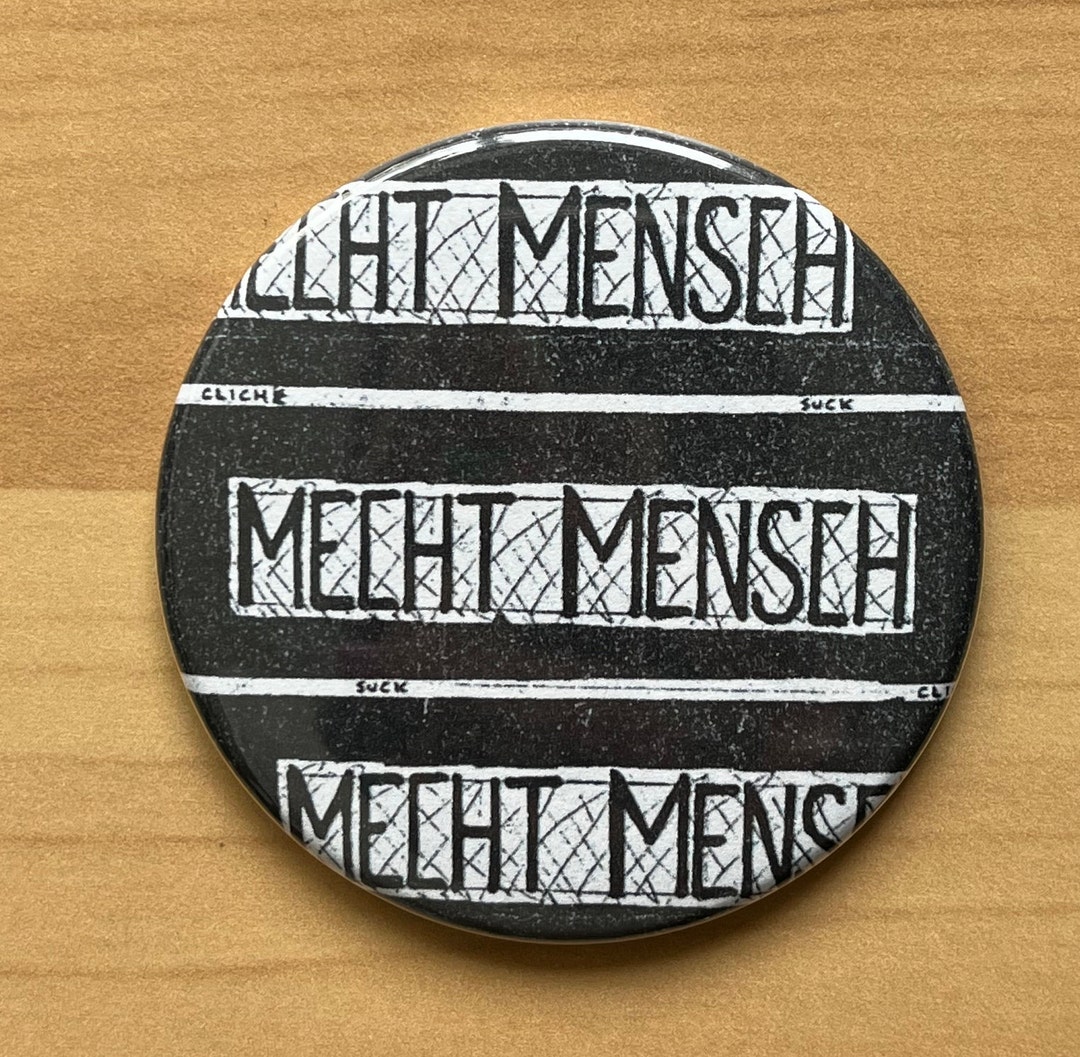 MECHT MENSCH Ushc Punk Pin Badge Button Madison Wisconsin Hardcore Clitboys Negative Approach ...