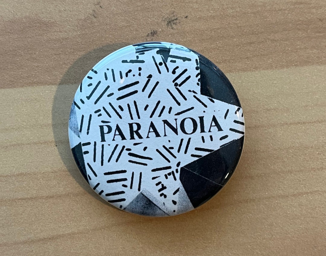 PARANOIA Uk Goth Punk Post Punk Pin Badge Button Vice Squad Screaming ...