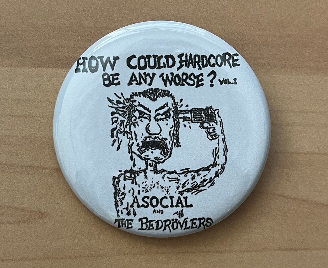 ASOCIAL BEDROVLERS Swedish Hardcore Punk Pin Badge Patch Anti Cimex ...