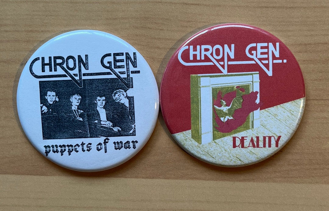 CHRON GEN Uk82 Punk Pin Badge Button Exploited Us Subs Charged Gbh ...