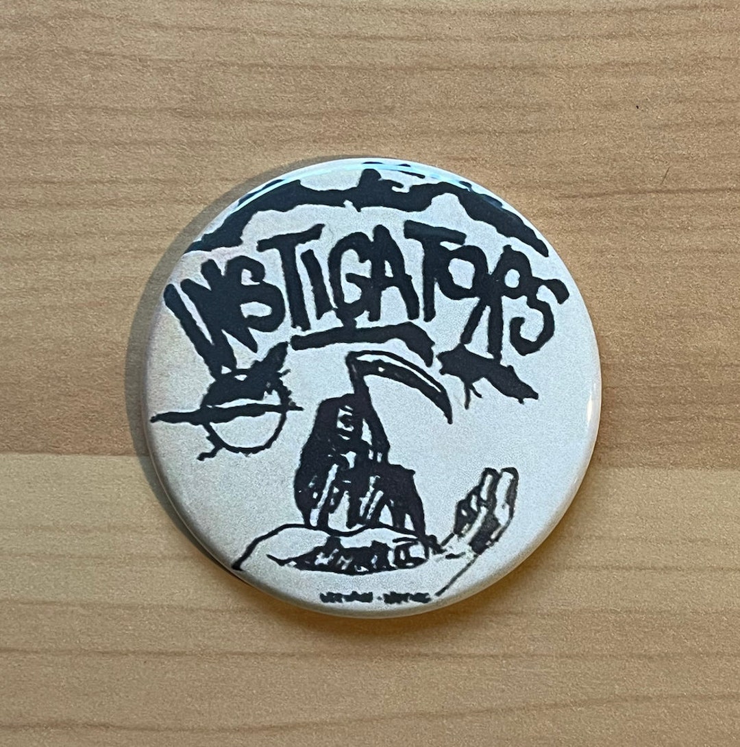 INSTIGATORS Anarcho Punk Pin Badge Button the Blood is on Your Hands ...